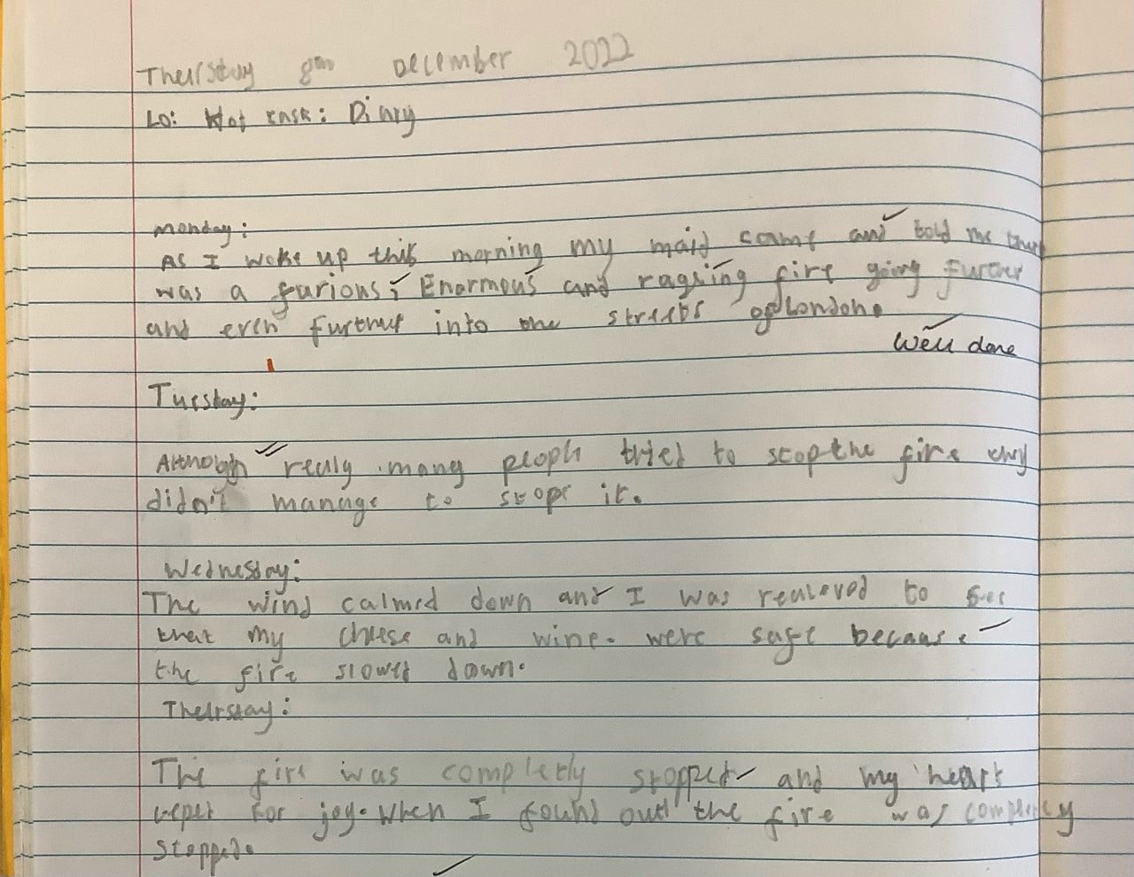Diaries in Year 2 – Lord Scudamore Academy
